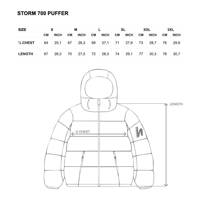STORM 700 PUFFER - STONE – Harlaut Apparel - USA